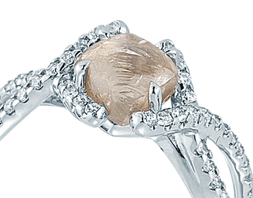 Chocolate Brown Raw Diamond Engagement Ring – Diamond In The Rough Jewellry